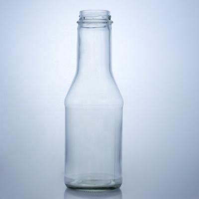 China Clear Flint Glass Bottle for Milk Juice Salad Chili Sauce Ketchup 300ml 500ml 700ml for sale