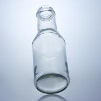 China Clear Flint Glass Bottle for Milk Juice Salad Chili Sauce Ketchup 300ml 500ml 700ml for sale