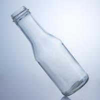 China Clear Flint Glass Bottle for Milk Juice Salad Chili Sauce Ketchup 300ml 500ml 700ml for sale