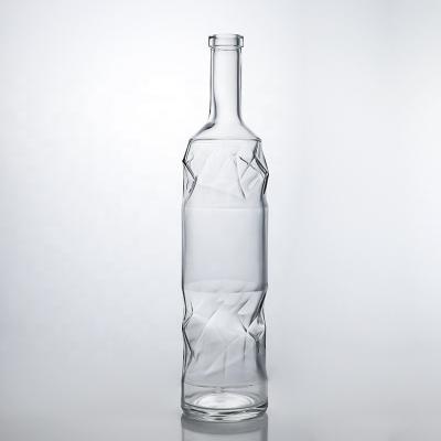 China Clear Super Flint Glass Bottles 750ml for Gin Rum Whisky and Wine – Custom Design for sale