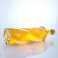 China Customized Logo Special Shaped Glass Bottle Spirits 700ml 750ml With Screw Cap for sale