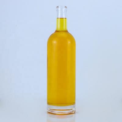 China Clear or Customized Glass Bottle Unique 700ml 750ml for Whiskey Tequila Brandy Rum Gin for sale