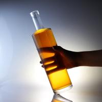 China 750ml Vodka Glass Bottle with Cork and Unique Cylinder Shape in Unique Design for sale