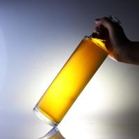 China 750ml Vodka Glass Bottle with Cork and Unique Cylinder Shape in Unique Design for sale