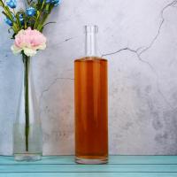 China 750ml Vodka Glass Bottle with Cork and Unique Cylinder Shape in Unique Design for sale