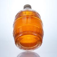 China 700ml 750ml Special Shaped Glass Bottle for Whiskey Tequila Brandy Rum Gin Glass Collar for sale