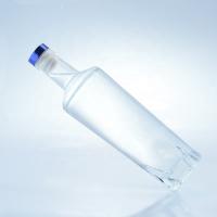 China Glass Collar Glass Bottle For Alcoholic Beverages 750 ml with Cork Sealing Flint Empty for sale