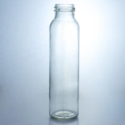 China Metal Screw Cap 150ml 250ml 350ml 500ml Clear Glass Bottle for Cold Pressed Juice for sale