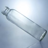 China Metal Screw Cap 150ml 250ml 350ml 500ml Clear Glass Bottle for Cold Pressed Juice for sale