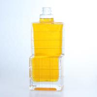 China Glass Products Unique Shaped Bottle 750ml 700ml for Vodka Whiskey Tequila Brandy for sale