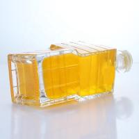 China Glass Products Unique Shaped Bottle 750ml 700ml for Vodka Whiskey Tequila Brandy for sale