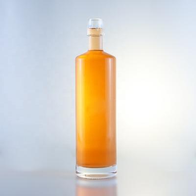 China 750 ml Sealing Type Cork Extra Flint Chinese Beverage Glass Packing Bottles For Vodka for sale