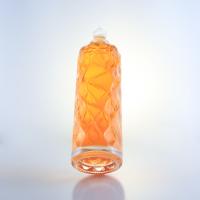 China 750ml Transparent Engraving Glass Bottle for Gin Rum Champagne Brandy Tequila Whisky Liquor for sale