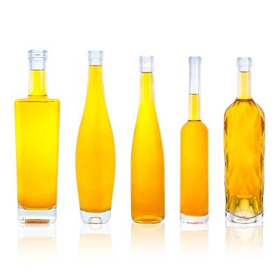 China Acceptable Customer's Logo Luxury Glass Bottle for Vodka Whiskey Tequila Gin Brandy for sale