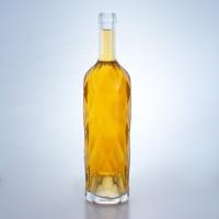 China Acceptable Customer's Logo Luxury Glass Bottle for Vodka Whiskey Tequila Gin Brandy for sale