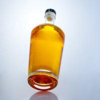 China Avialable Clear Oval Shape Flask Wine Bottle 500ml 700ml 750ml With Corks for Beverage for sale