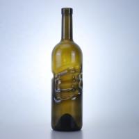 China Customized 500ml 750ml Clear Flint Gin Rum Champagne Tequila Liquor Glass Bottle with Cork for sale