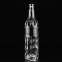 China Engraved Surface 750ml Glass Bottle for Industrial and Glass Collar in Mexico Tequila for sale