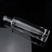 China Unique Design 750ml Long Neck Empty Vodka Glass Bottle With Screw Cap Super Flint Glass for sale