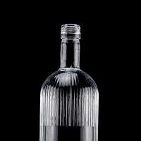 China 500ml 700ml SCREW CAP Super Flint Glass Empty Whiskey Bottle for Design Classic Round for sale