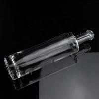 China Unique Design 750ml Long Neck Empty Vodka Glass Bottle With Screw Cap Super Flint Glass for sale