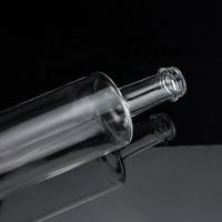 China Unique Design 750ml Long Neck Empty Vodka Glass Bottle With Screw Cap Super Flint Glass for sale
