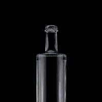 China Unique Design 750ml Long Neck Empty Vodka Glass Bottle With Screw Cap Super Flint Glass for sale