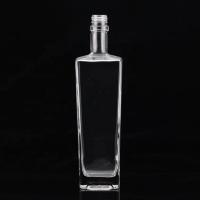 China SCREW CAP Sealing Type Flat Shoulder Glass Bottle for class Mexican Tequila Liquor Wine for sale