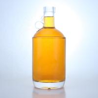 China Glass Custom Luxury Super Flint 500ml 700ml 750ml Rum Vodka Whiskey gin mason jar with glass cork for sale
