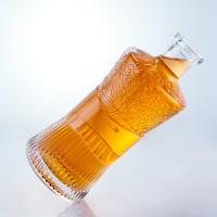 China Cap Type Cork 750ml 1000ml Clear Glass Bottle for Gin Rum Vodka Whisky Customized for sale