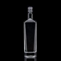 China Glass Whisky Bottle Square 700ml Thick Bottom 750ml 500ml Tequila Bottles for Spirits for sale