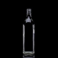 China Glass Whisky Bottle Square 700ml Thick Bottom 750ml 500ml Tequila Bottles for Spirits for sale