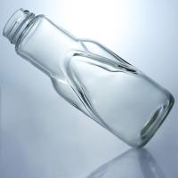 China Bottle Color Clear 360ml Glass Bottle for Milk Juice Coffee Screw Cap for sale