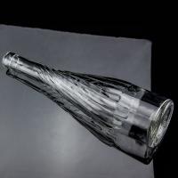 China Glass Body Material 500ml 700ml Whiskey Wine Bottle with Unique Bottom Raised Design for sale