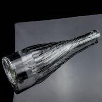 China Glass Body Material 500ml 700ml Whiskey Wine Bottle with Unique Bottom Raised Design for sale
