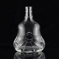 China 700ml Guitar Shaped Glass Bottles With Cork Cap for Clear or Customized Vodka Whisky for sale