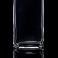 China Screen Printing 1000ML Clear Glass Bottle For Vodka Square Shape With Screw Cap for sale