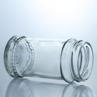 China Food Container Metal Lid Clear Glass Honey Jars for Custom Honey Jam Storage for sale