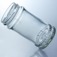 China Food Container Metal Lid Clear Glass Honey Jars for Custom Honey Jam Storage for sale