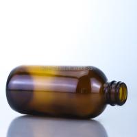 China 350ml Empty Glass Beer Bottle with Crown Cap Silk Screen and Hot Stamping Unique Design for sale