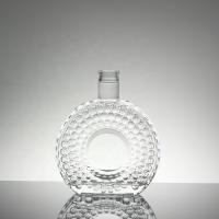 China Logo Printed Glass Bottle Vodka Whisky with Screw Top and Grenade Shape for sale