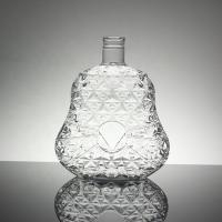 China Logo Printed Glass Bottle Vodka Whisky with Screw Top and Grenade Shape for sale