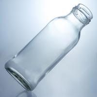 China Body Material Glass Glass Juice Coffee Bottle With Screw Lid Clear Milk Bottle 250Ml 500Ml for sale