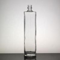 China Screen Printing Distinctive Tall Thin Bottle Long Glass Vodka Bottle 500ml 750ml for sale