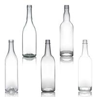 China 750ml Clear Long Neck Glass Bottle for Whisky Champagne Brandy and Liquor Industrial Beverage for sale