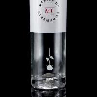 China Custom Bottle 750ml White Spray Paint Whisky Vodka Empty Glass Bottle With Cork for sale