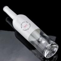 China Custom Bottle 750ml White Spray Paint Whisky Vodka Empty Glass Bottle With Cork for sale