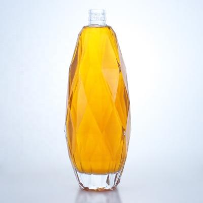 China 375ml 500ml 700ml 750ml 1000ml Oslo Liquor Gin Whisky Glass Vodka Bottle with Cork Lid for sale