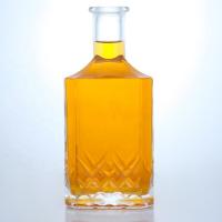 China 375ml 500ml 700ml 750ml 1000ml Oslo Liquor Gin Whisky Glass Vodka Bottle with Cork Lid for sale