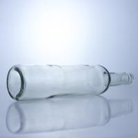 China 600ml 750ml 1000ml Round Shape Empty Long Neck Glass Liquor Bottles For Gin Rum Brandy for sale